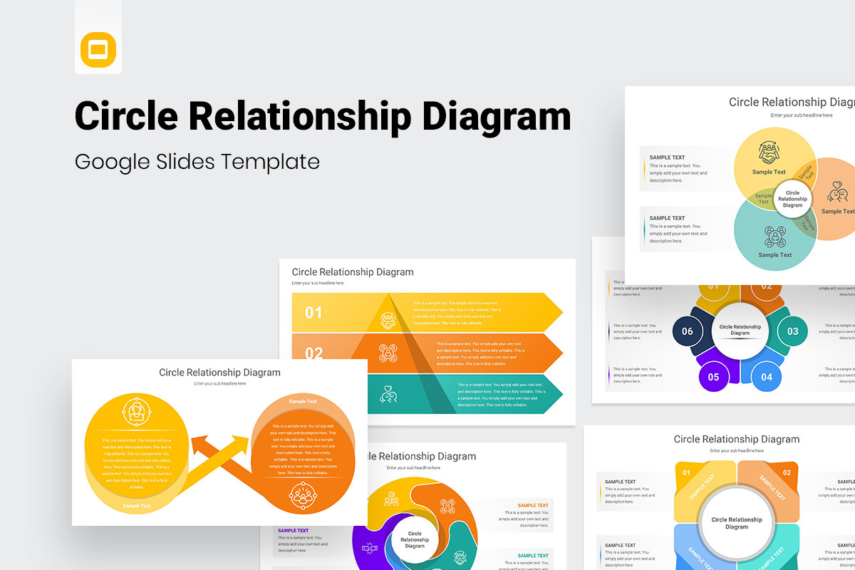 Circle Relationship Diagram Google Slides Presentation Template | Nulivo Market